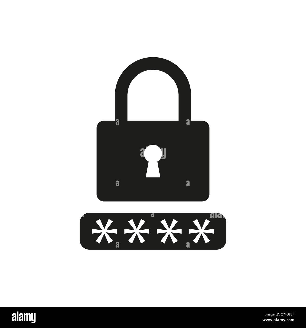 Password protection icon. Lock and password symbol. Secure access ...