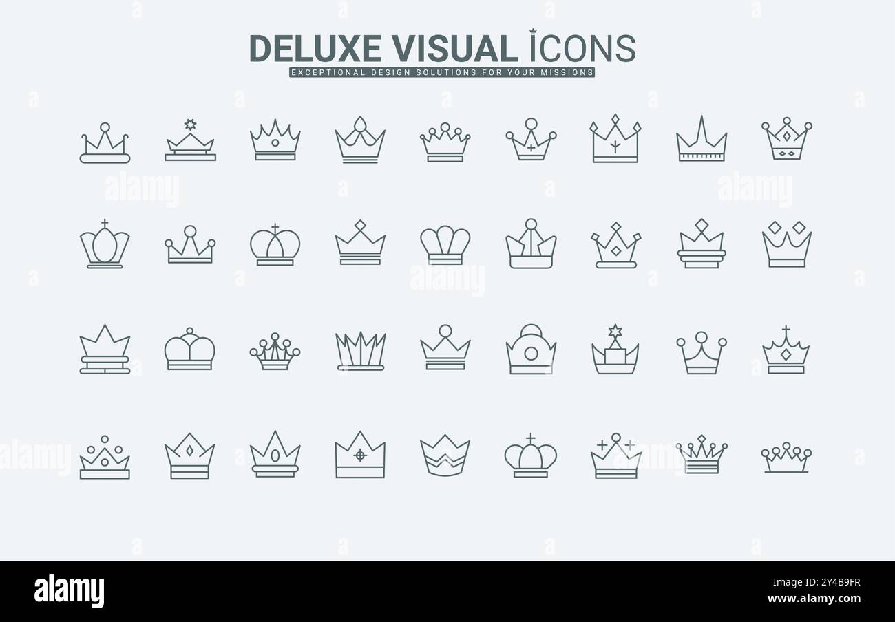 Classic luxury royal sign of king and queen, princess and prince ...