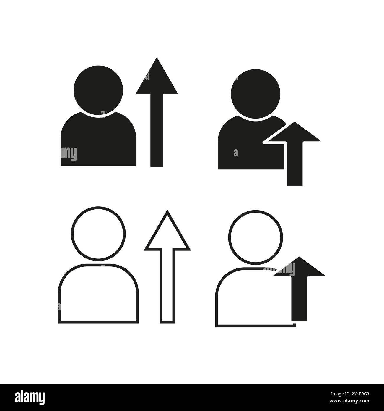 Business person solid icons Stock Vector Images - Alamy