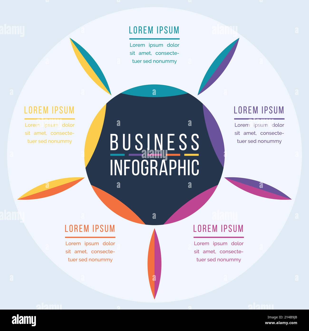 Infographic design 5 steps, objects, elements or options infographic ...