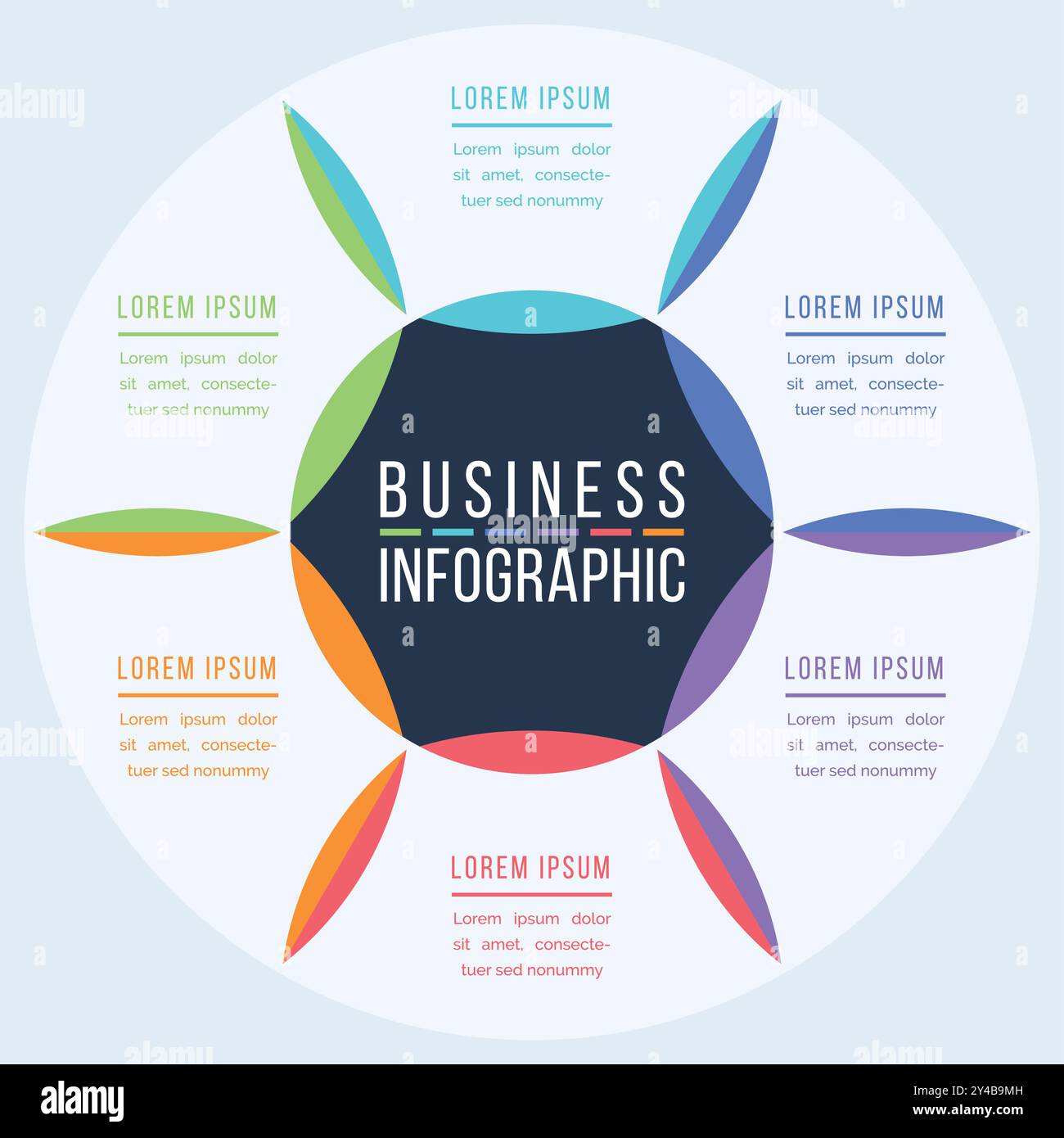 Infographic design 6 steps, objects, elements or options infographic ...