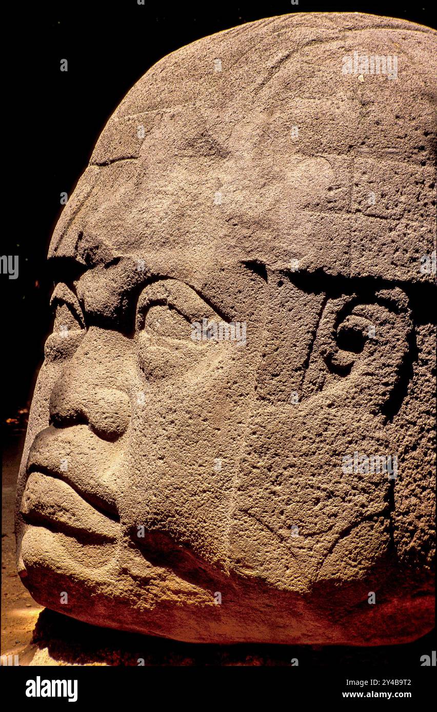 Mexico, Villahermosa - one of four huge Olmec heads in Parque-Museo La ...