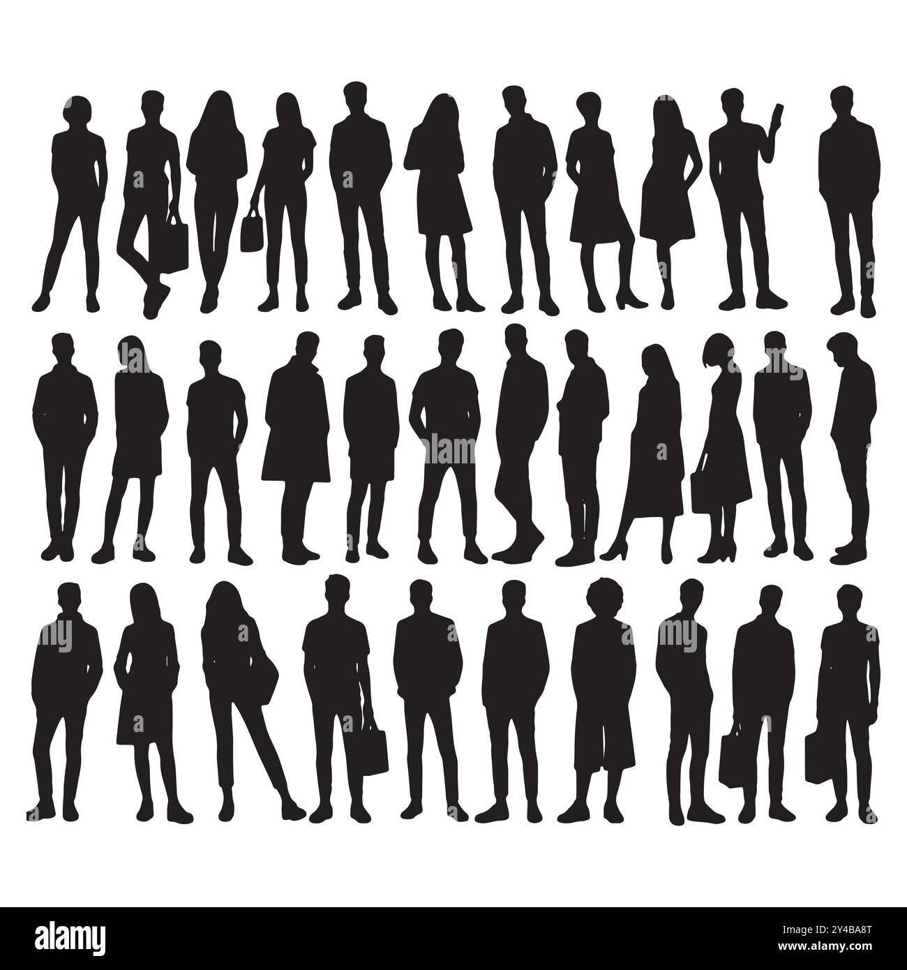 Employee silhouette collection vector vectors hi-res stock photography ...