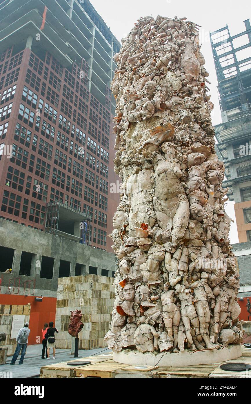 Mexico, Mexico City. Sculptures by Javier Marin at the open-air museum ...