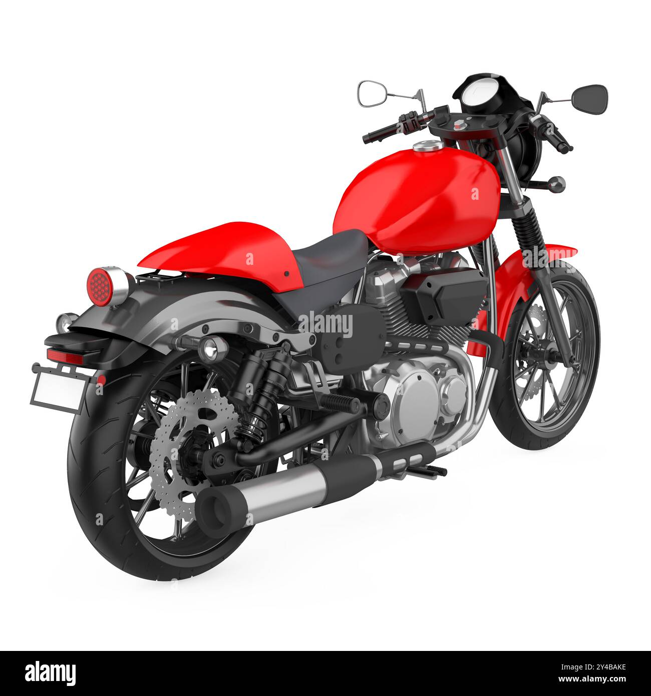 Red Motorcycle isolated on white background Stock Photo - Alamy