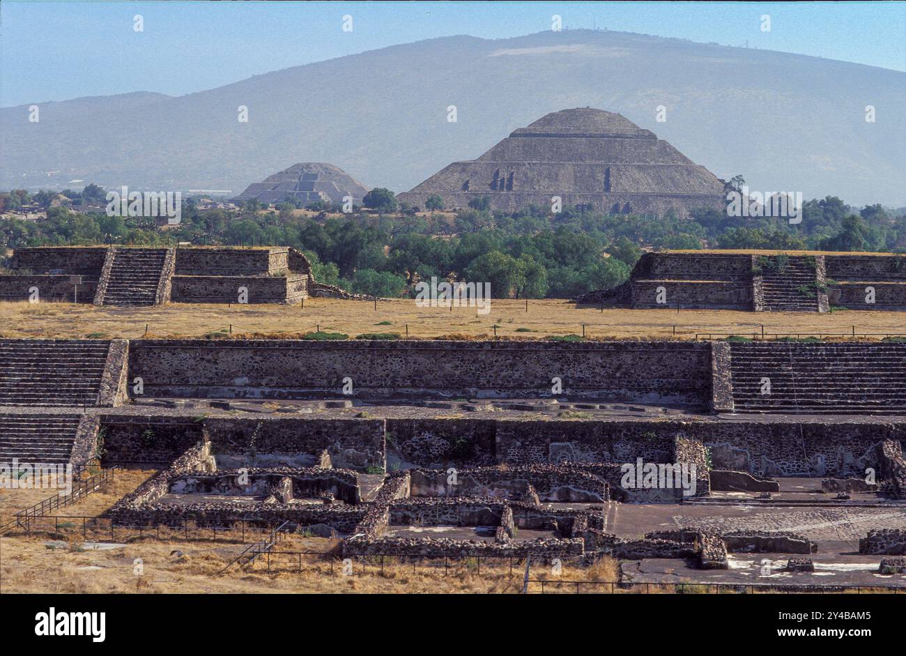 Mexico - Pyramids of the Sun and the Moon at the Teotihuacan ...