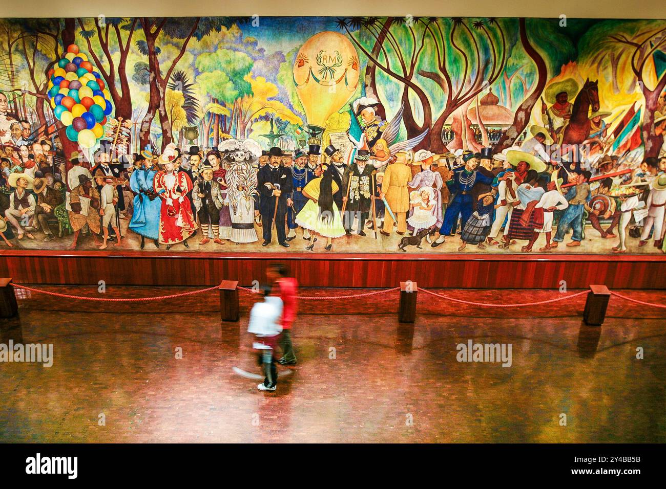Mexico, Mexico City. Mural,'Dream of a Sunday Afternoon in Alameda Park ...