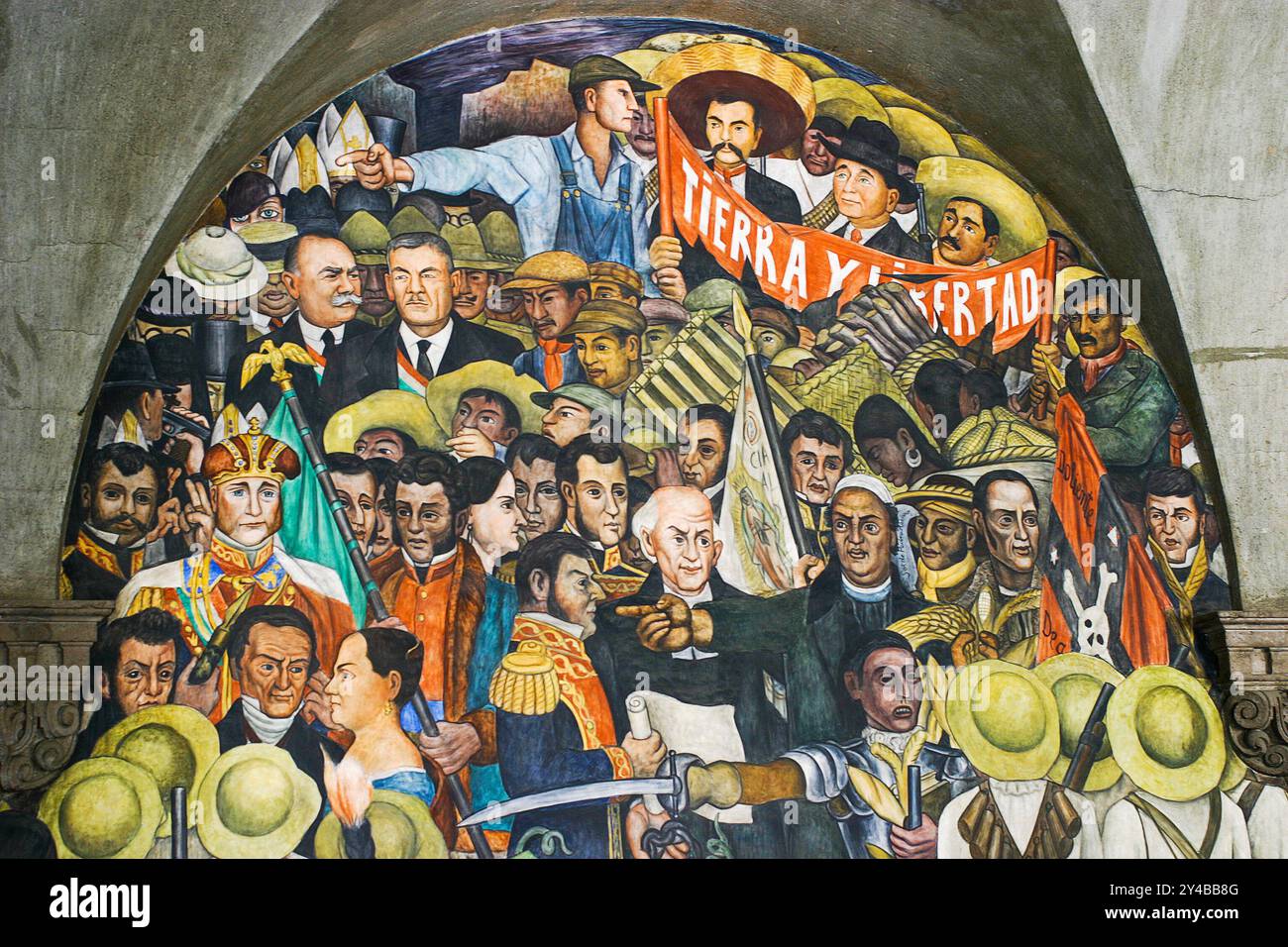 Diego Rivera's monumental stairway mural, National Palace, Palacio ...