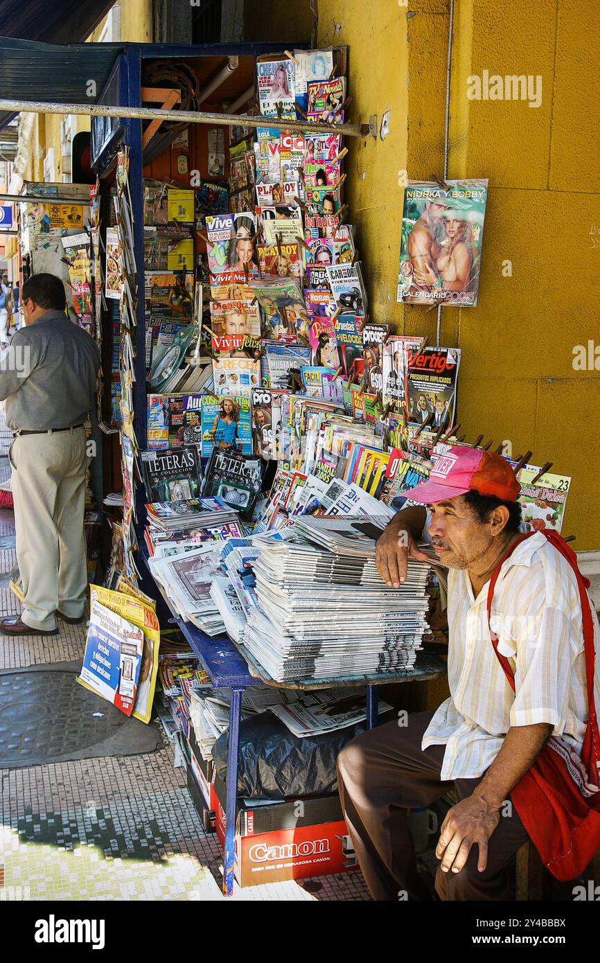 Mexico - Magazine and newspaper stand on a street corner near the ...