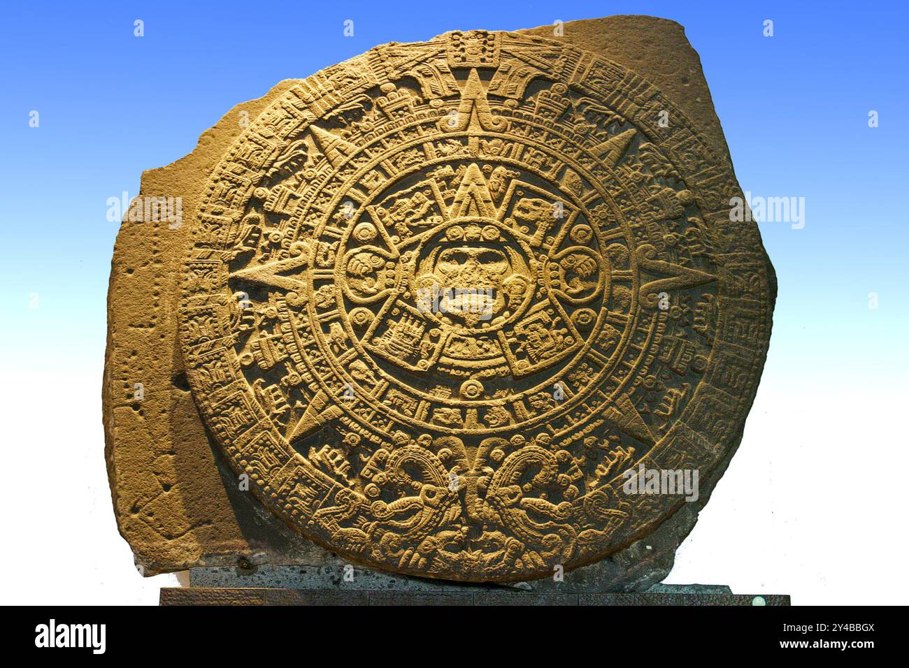 National Museum of Anthropology, Mexico City, Mexico - Aztec sculpture ...