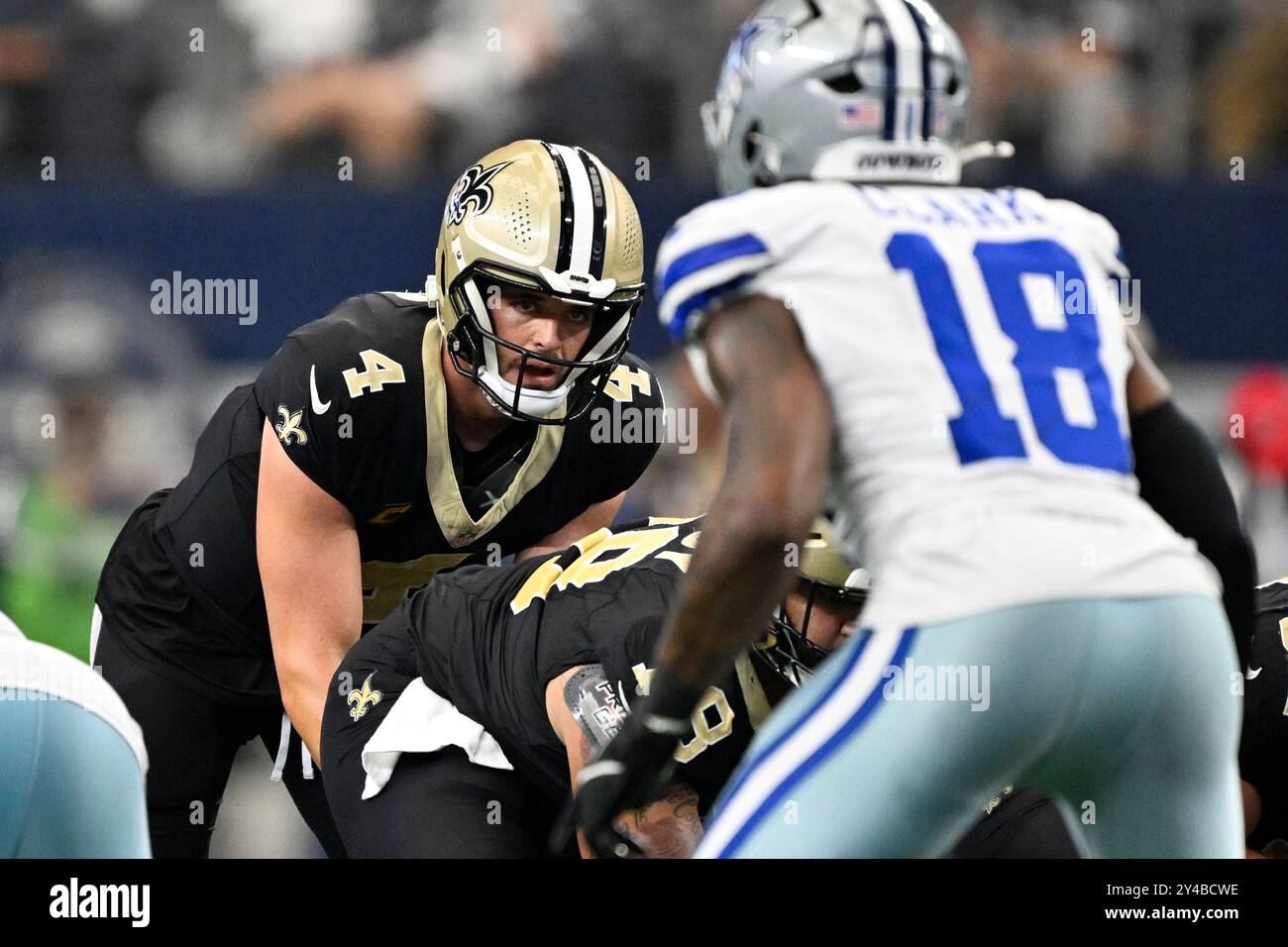 Dallas Cowboys quarterback Dak Prescott (4) watches Dallas Cowboys ...