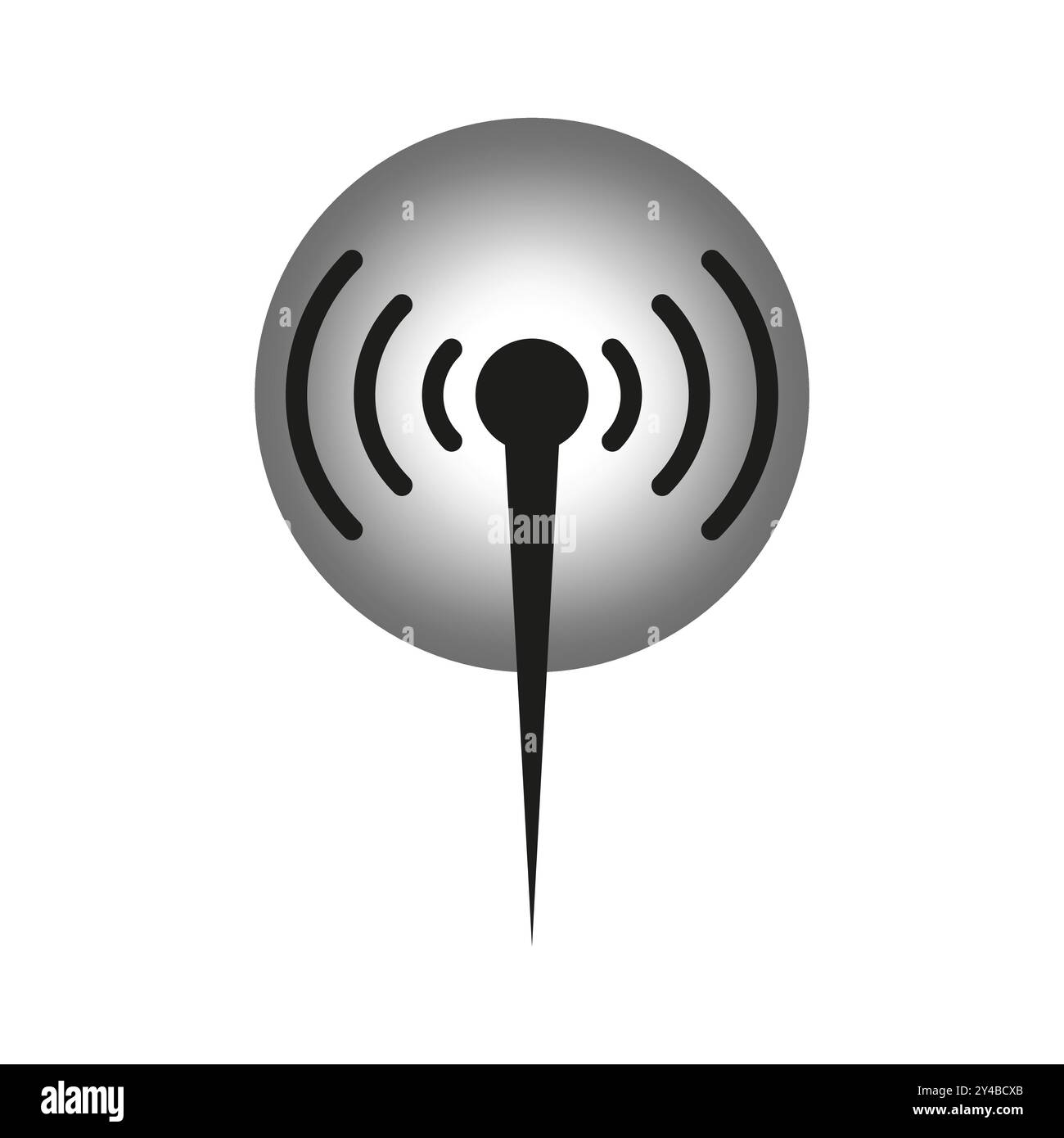 Wi Fi signal icon. Black antenna symbol. Wireless connectivity graphic ...