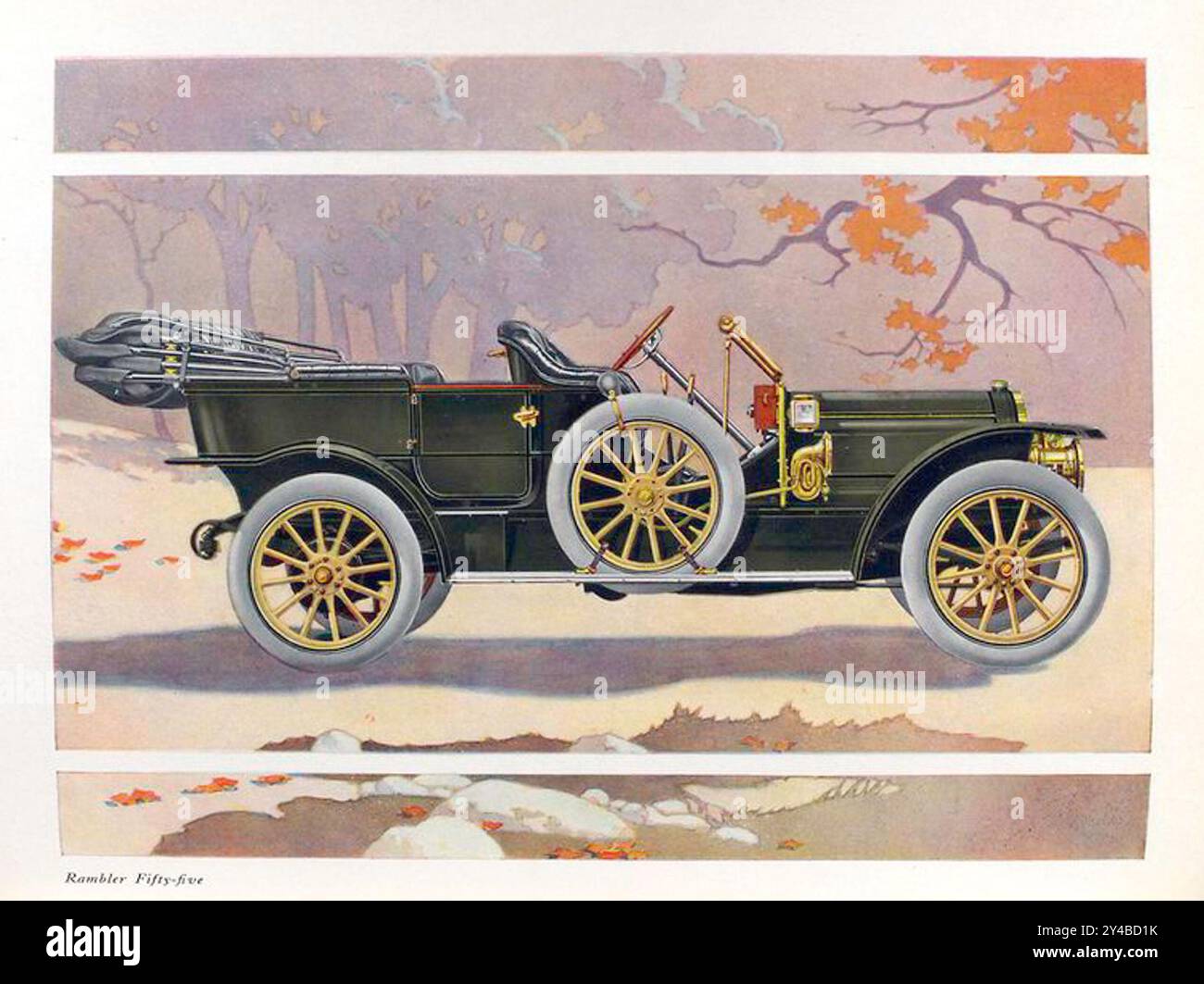 Vintage advertising poster for the Ramble Fifty-five Car, 1910s Stock ...