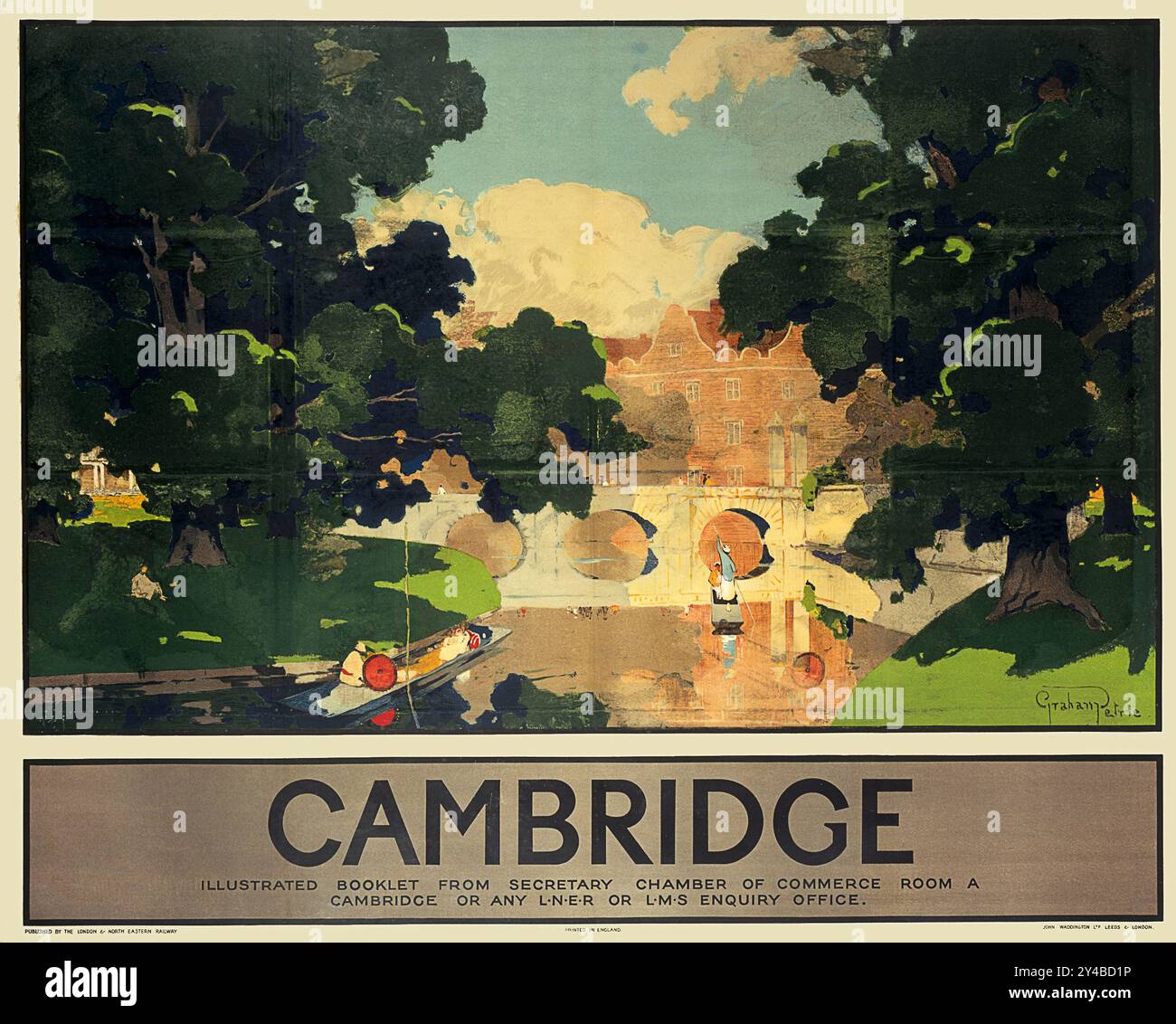 Vintage Travel Poster for Cambridge. by London & North Eastern Railway ...