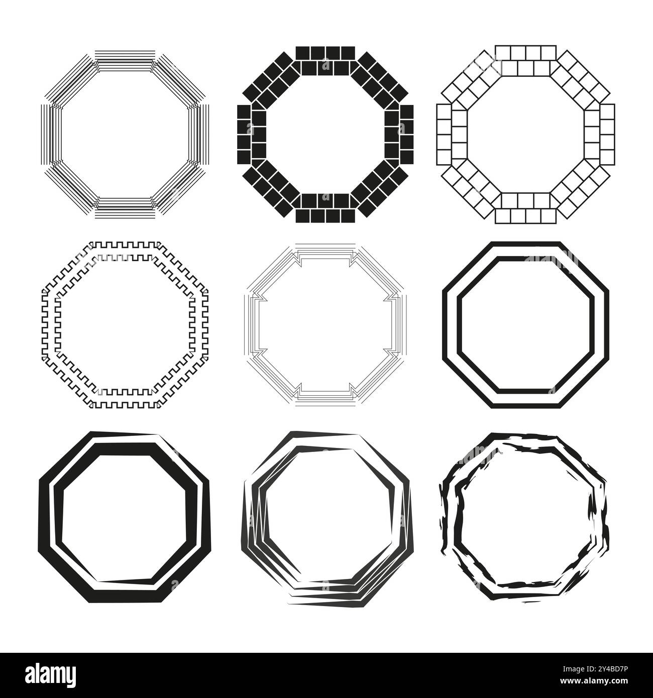 Octagonal ornamental border Stock Vector Images - Alamy