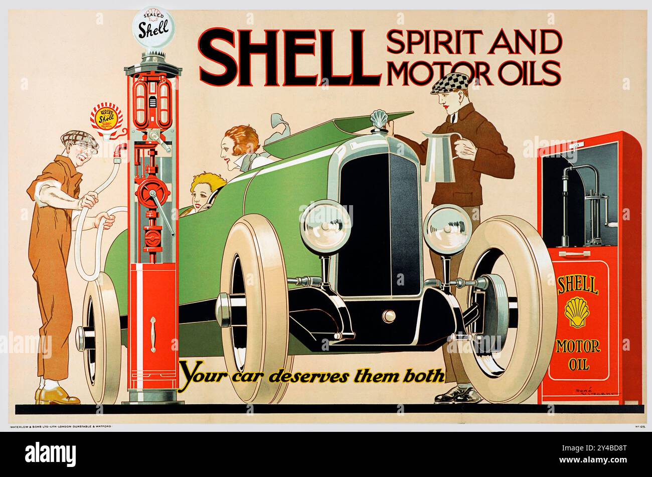 Vintage advertising Poster for Shell Spirit and Motor Oils, UK, by Rene ...