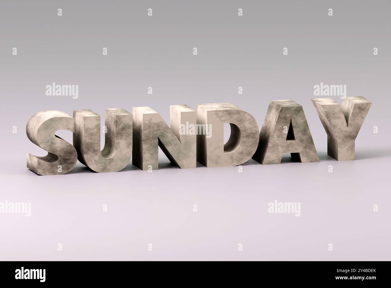 Bright concrete Sunday Blocks A Vibrant 3D Illustration Highlighting ...