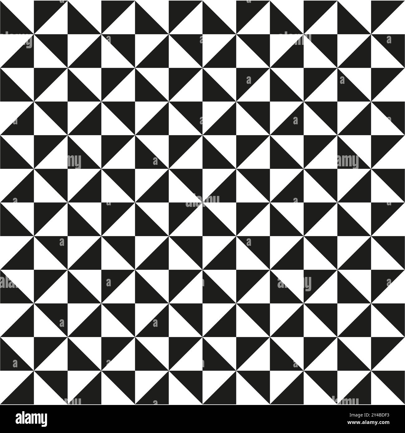 Abstract geometric pattern. Black and white triangles. Repeating tile ...