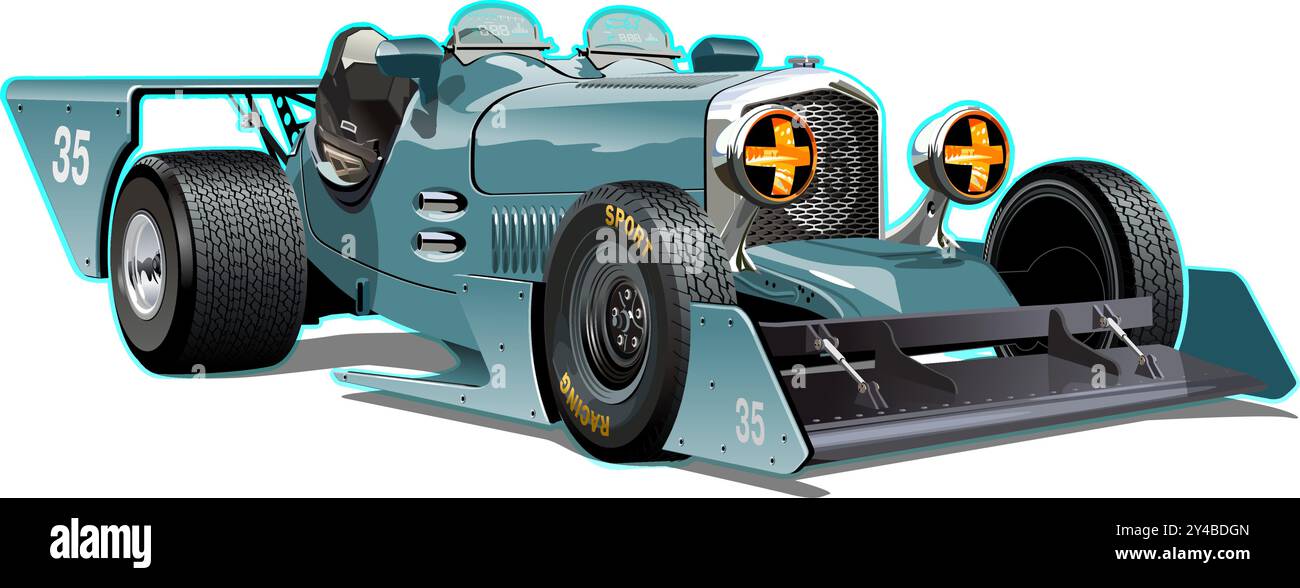 Custom fiction retro race car concept. Available EPS-10 vector format ...