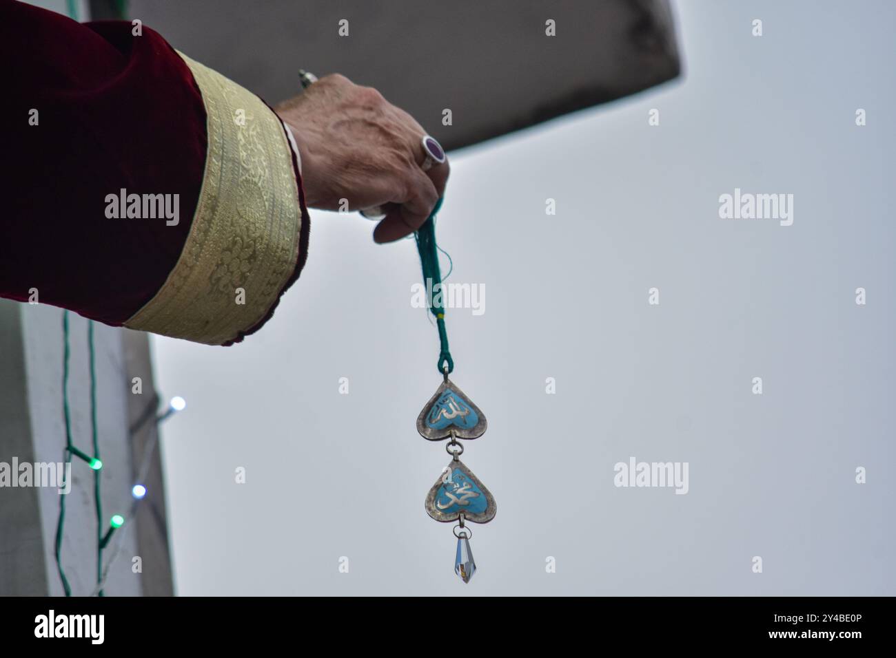 Srinagar, India. 17th Sep, 2024. A head priest of the Hazratbal Shrine ...