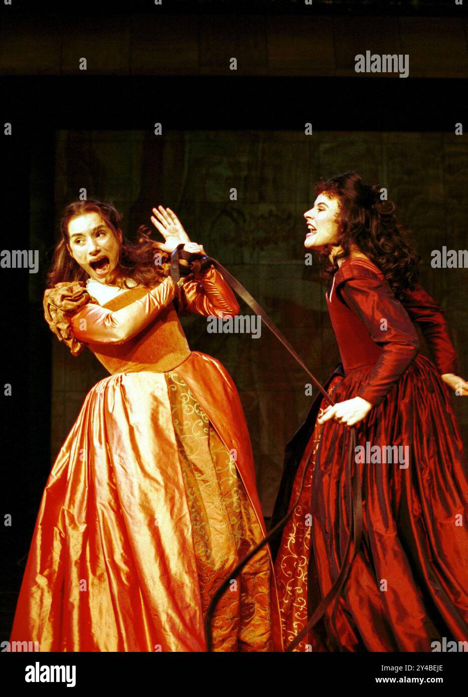 l-r: Charlotte Randle (Bianca), Monica Dolan (Katherine) in THE TAMING ...