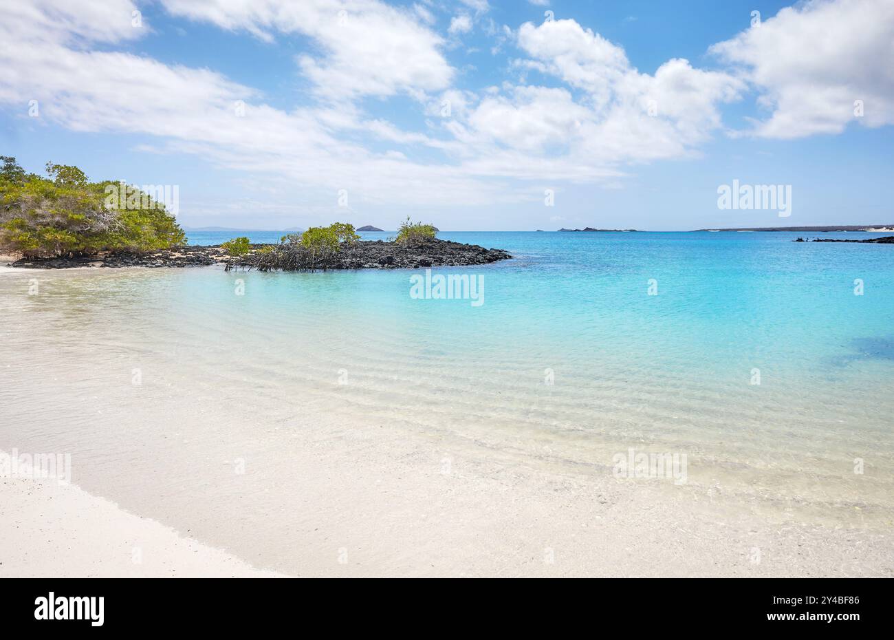 Beautiful beach on an uninhabited island, Galapagos Islands, Ecuador ...