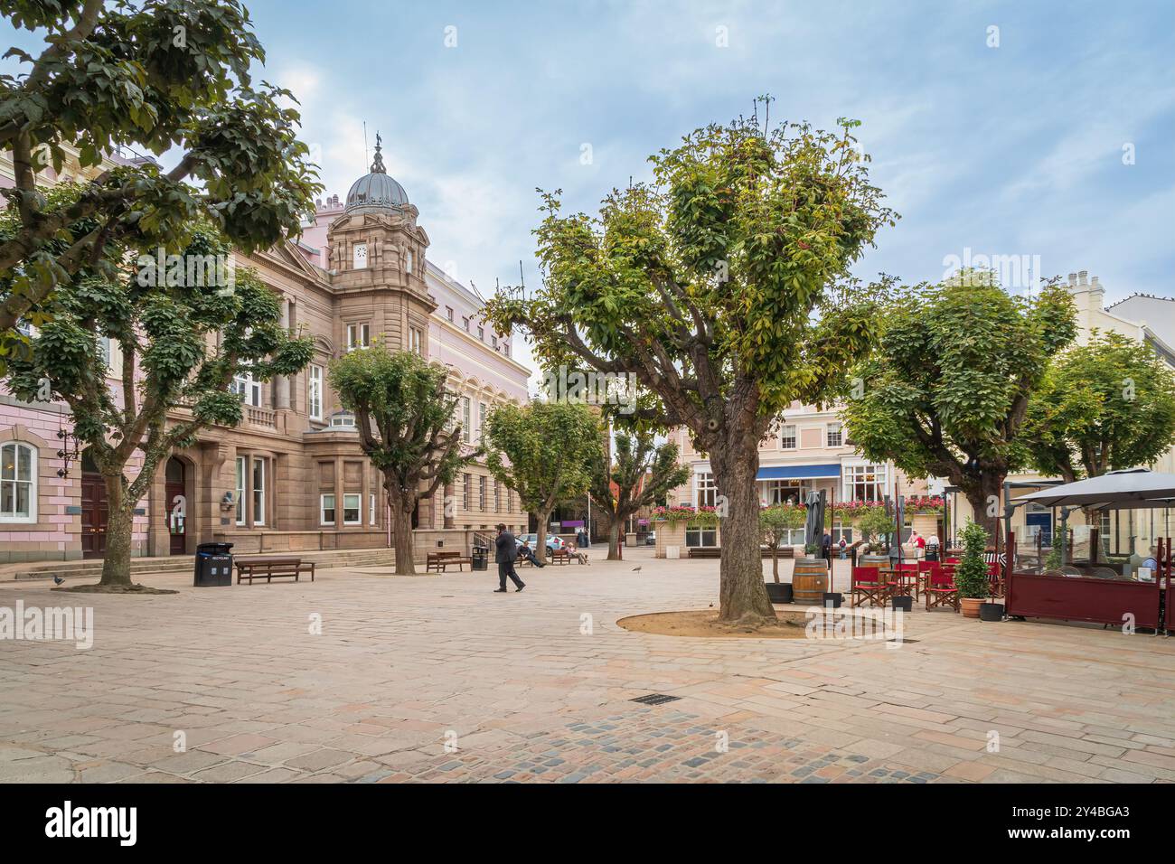Royal Square in St Helier on the island of Jersey Stock Photo - Alamy