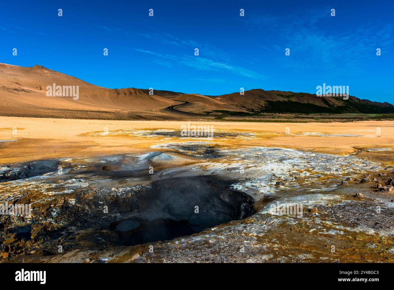 Namaskard in the Krafla volcano system and is located east of Lake ...