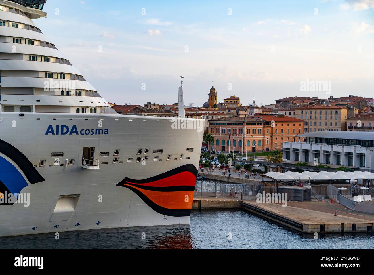 Aida Cosma cruise ship in port of Ajaccio, Corsica Aida Cosma cruise ...