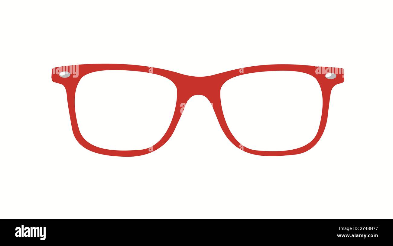 Red glasses frame. Vector isolated illustration of red glasses frame ...