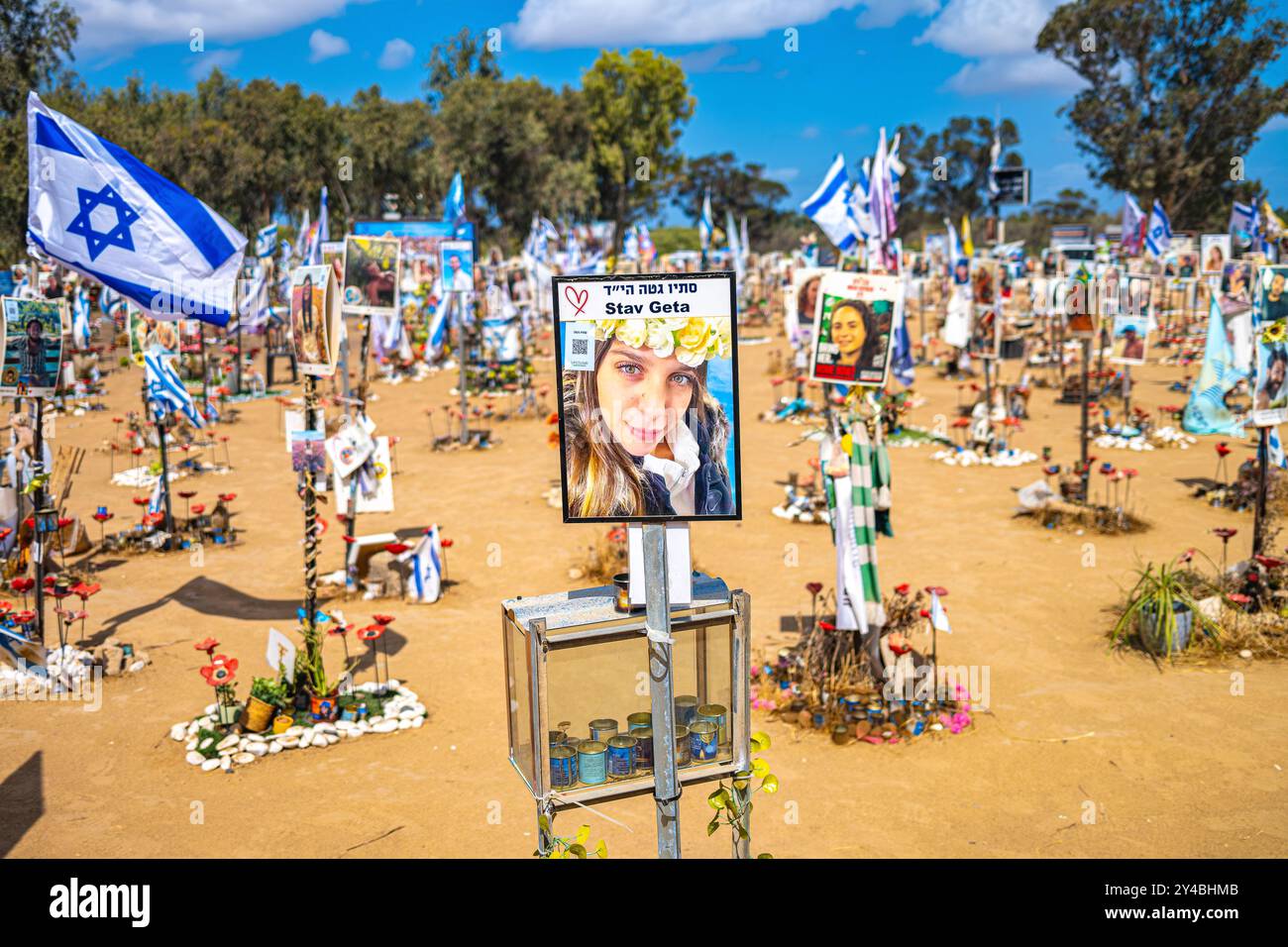 Memorial site at the Nova Festival in Israel dedicated to victims of ...