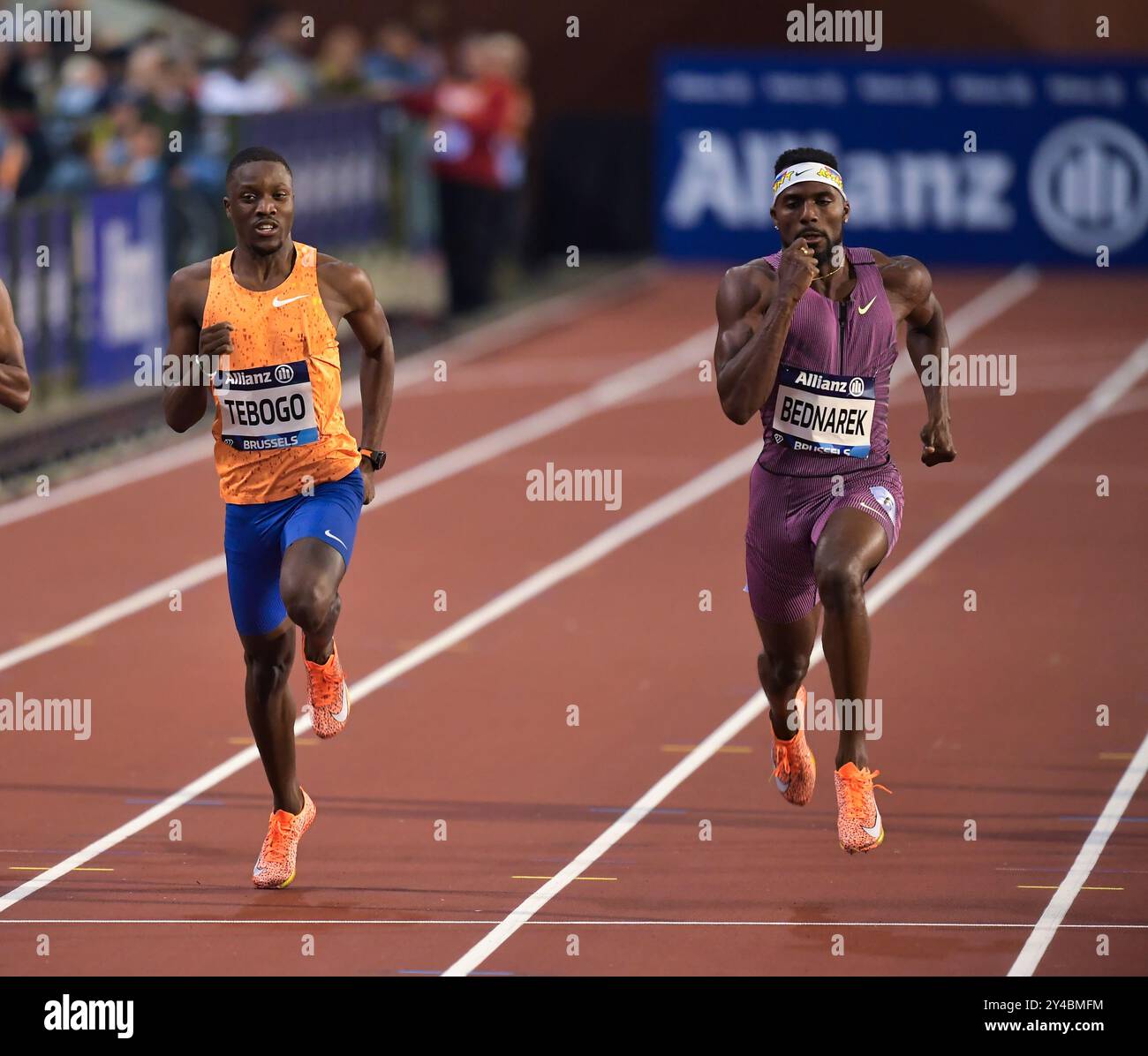 Letsile Tebogo of Botswana and Kenneth Bednarek of America competing in ...