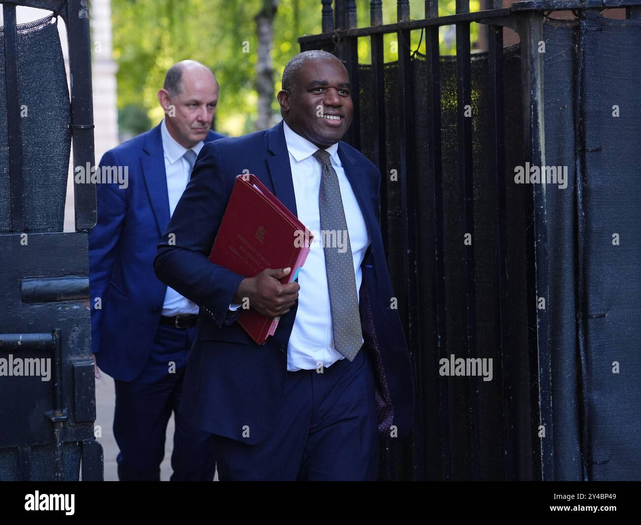 Foreign Secretary David Lammy arriving in Downing street, in central ...