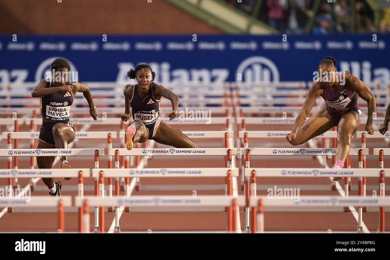 Cyréna Samba-Mayela, Ackera Nugent and Jasmine Camacho-Quinn competing ...