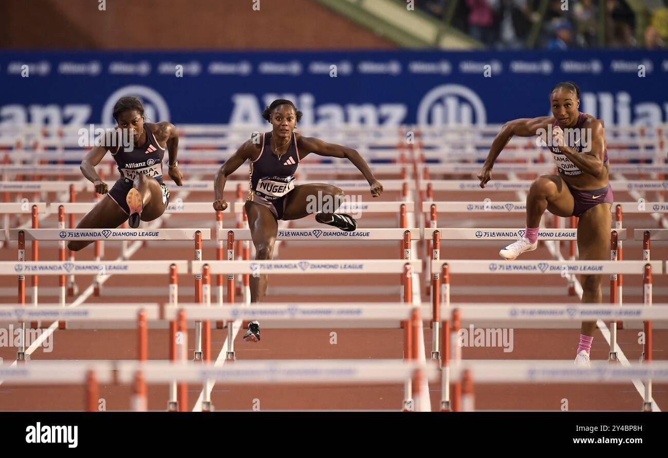 Cyréna Samba-Mayela, Ackera Nugent and Jasmine Camacho-Quinn competing ...