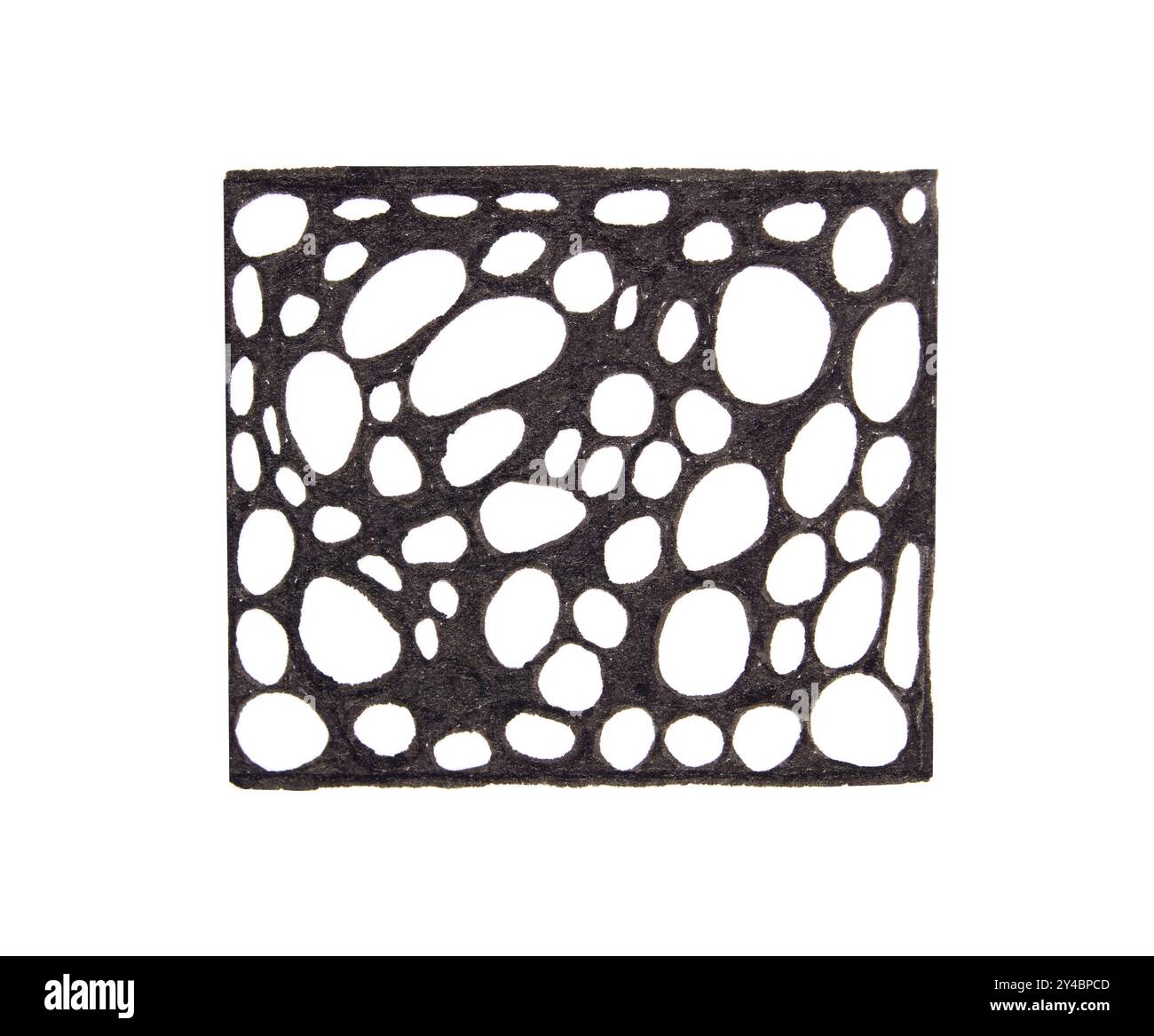 Abstract black and white pattern with organic shapes and irregular ...