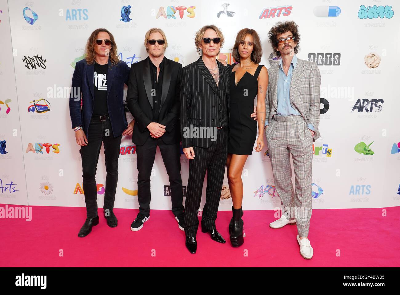 (left to right) Dan Hawkins, Rufus Tiger Taylor, Justin Hawkins ...
