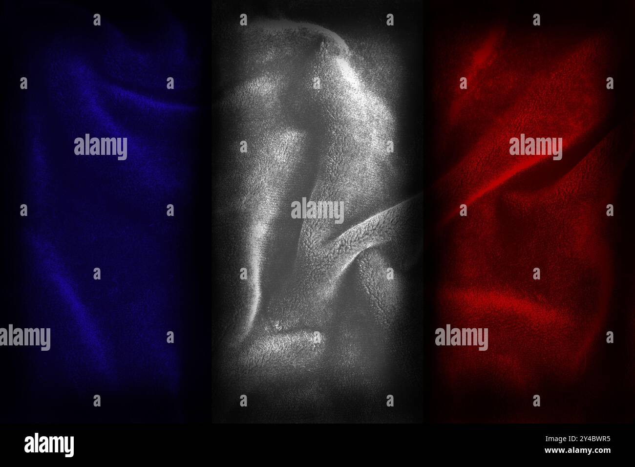 French flag illustration (colors of france nation - blue white red ...