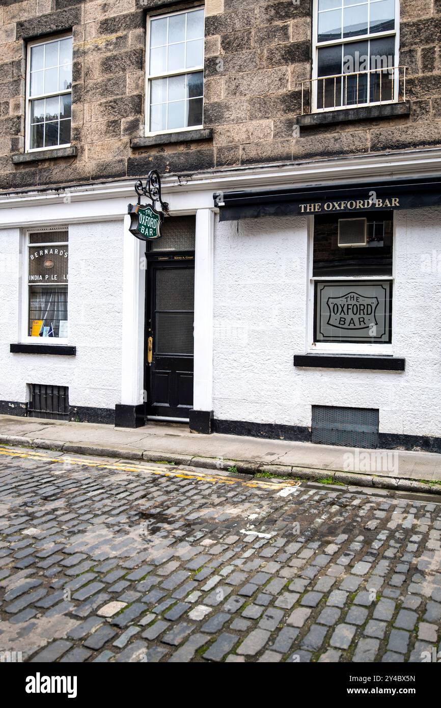 Exterior of The Oxford Bar in Edinburgh, Scotland, regularly featured ...