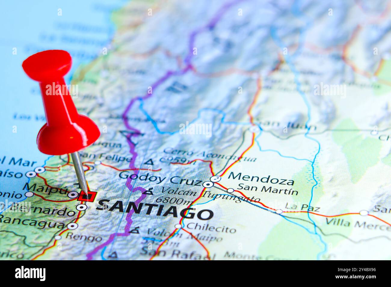 Political map chile capital santiago hi-res stock photography and ...
