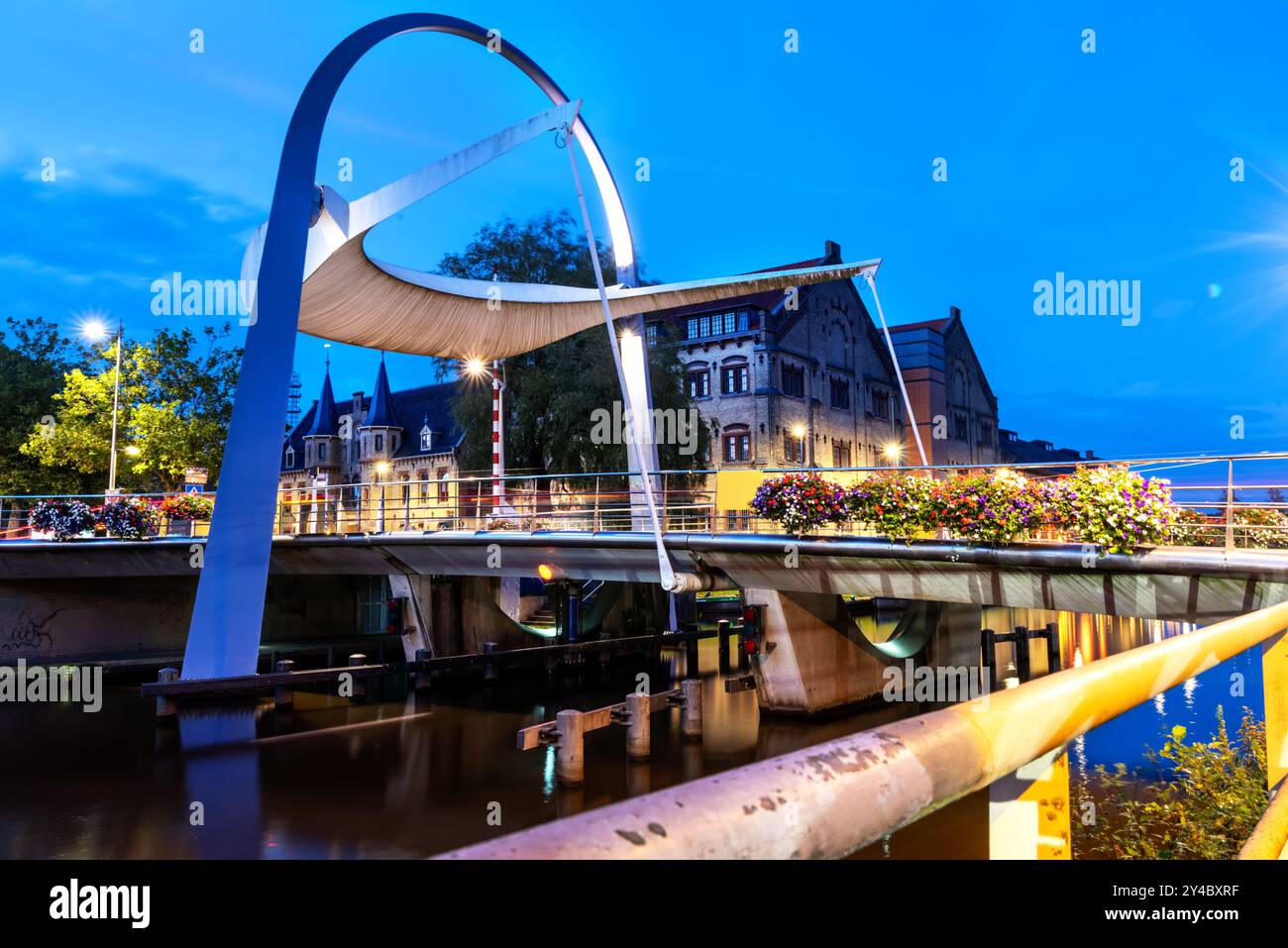 The architecturally beautiful Poortbrug/ bascule bridge was built over ...