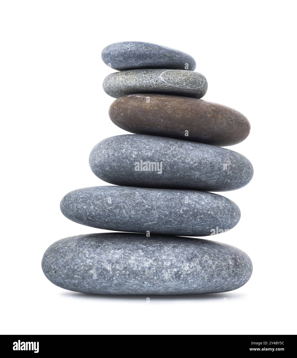 Pile of gray pebbles isolated on a white background Stock Photo - Alamy