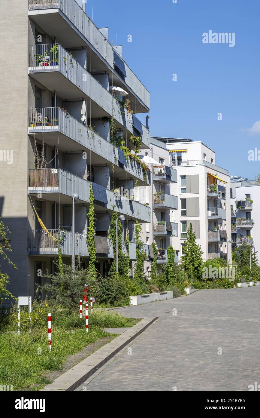 Modern apartment blocks in a new development in Berlin, Germany, Europe ...