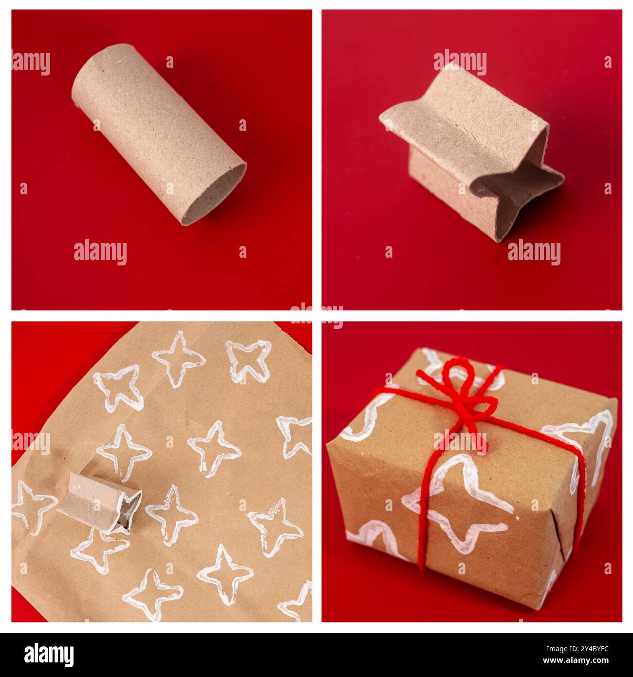 how to make personalized wrapping paper, easy craft for kids, tutorial ...