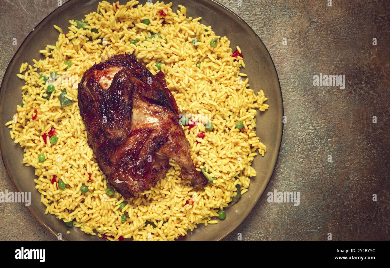 Kabsa, rice with chicken, Saudi Arabian dish, national dish, homemade ...