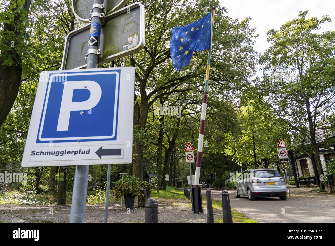 The so-called Green Border, at the former border crossing Grenzweg near ...