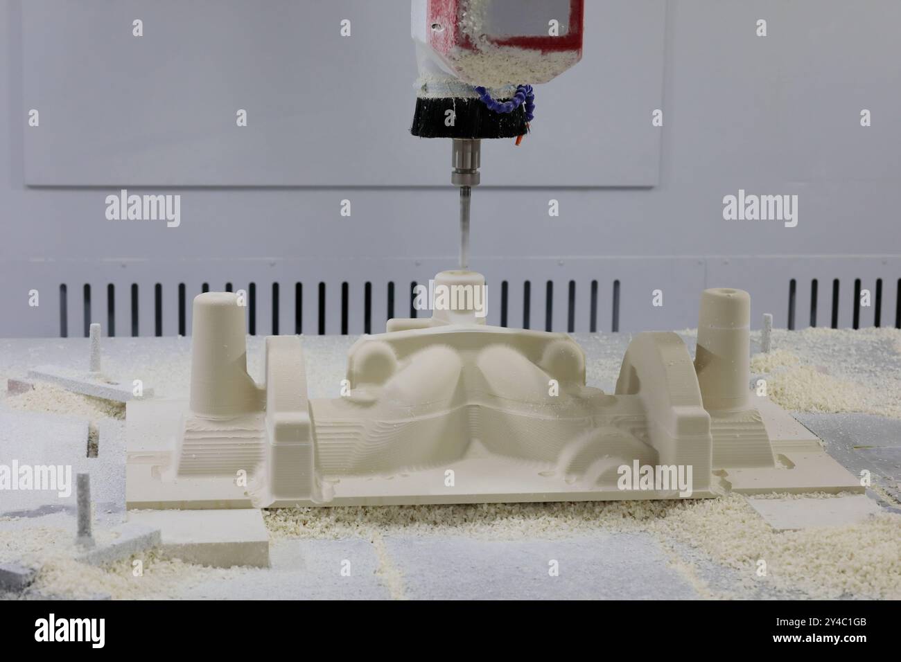 Mold making process from epoxy tooling board on a CNC router machine ...