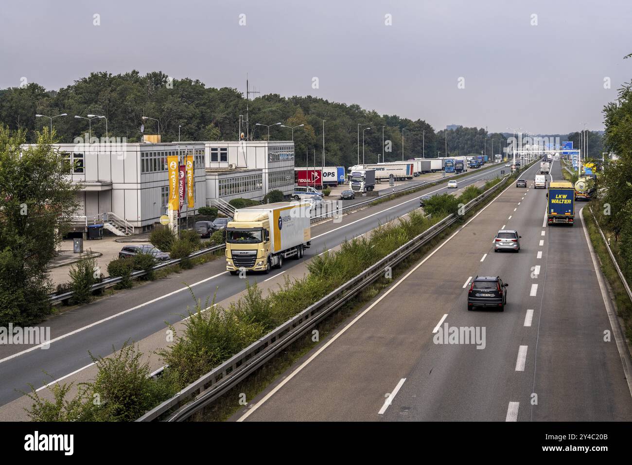 The border crossing Straelen, between Germany and the Netherlands ...