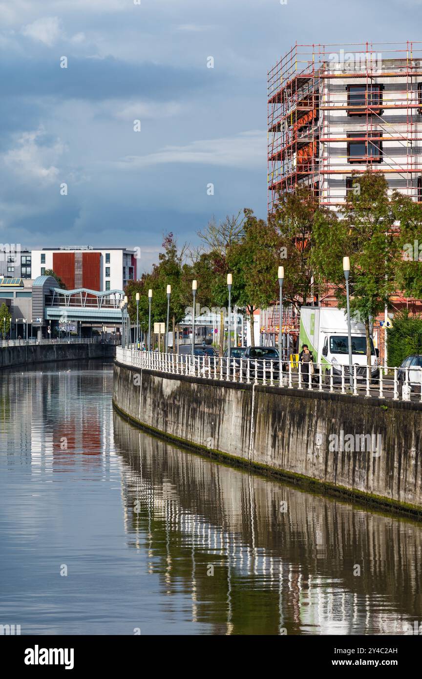 Anderlecht, Brussels Capital, Belgium, SEP 13, 2024 - The canal and ...