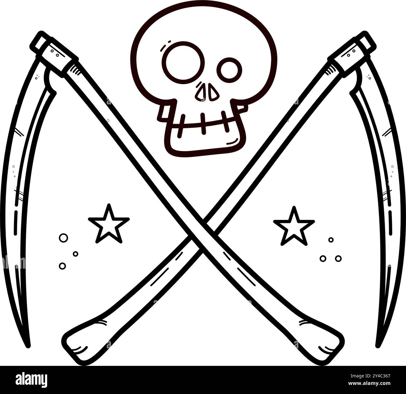 Two crossed scythes hi-res stock photography and images - Alamy